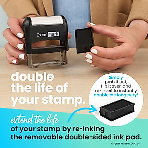 ExcelMark A2359 Self-Inking Rubber Stamp - Return to Sender Not at This Address