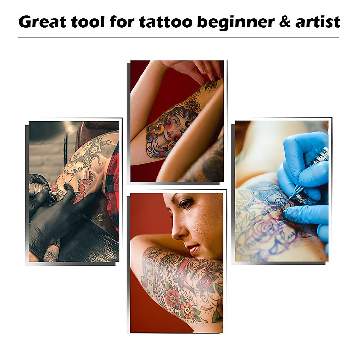 TATELF Digital Tattoo Power Supply Touch Screen LCD Power Source for Coil Rotary Tattoo Machines Gun kit Blue