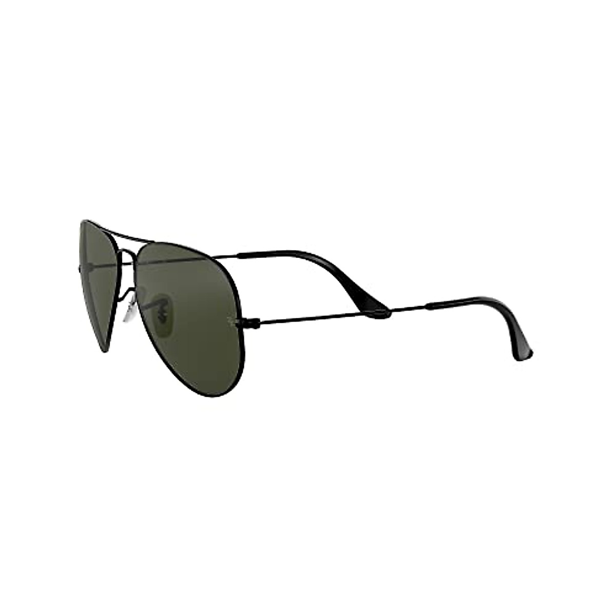 Ray-Ban RB3025 Classic Aviator Sunglasses, Black/G-15 Green, 58 mm