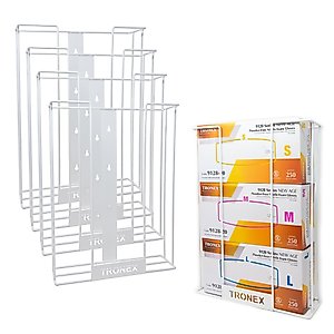 Tronex Triple Wall Mount Glove Dispenser Racks - 3 Wire Rack Holder for Disposable Gloves and Napkins - Durable Metal Organizer for Healthcare Industry (5)