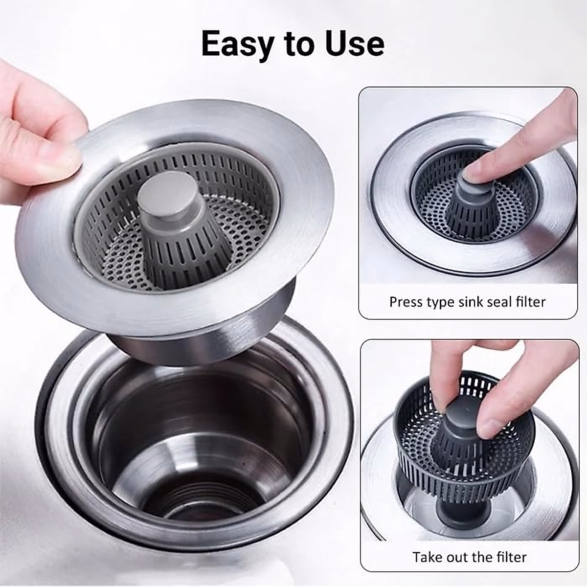 3-in-1 Stainless Steel Sink Aid,And no more stinky kitchen (1PC)