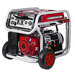 A-iPower SUA12000EC 12000-Watt Gas Powered Generator W/Electric Start (CARB/EPA), 12000 Watt, Wheel Kit Included