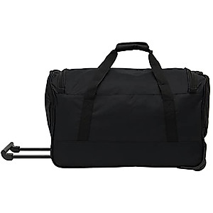 Wrangler Dobson Collection Featuring Backpacks for Travel and Leisure, Black, 22" Rolling Duffel