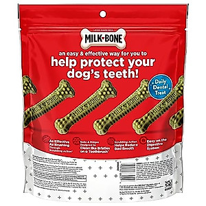 Milk-Bone Fresh Breath Brushing Chews, 25 Small/Medium Daily Dental Dog Treats