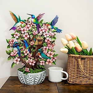 Airpark Pop Up Flower Cards, 16 inch 3D Pop-Up Paper Flower Bouquet, Peach Blossom&Bird, Ideal Creative Gift, Home Decor, Greeting Cards for Birthday, Graduation,Thank You