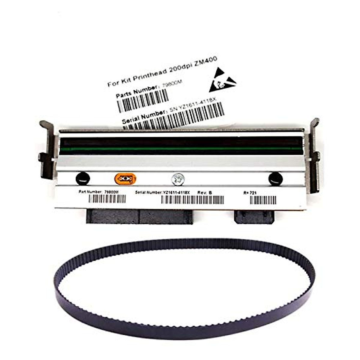 Professional Compatible 79800M Zebra Zm400 Print Head +79866M Main Drive Belt Compatible with Zebra ZM400 203dpi Thermal Barcode Label Printers