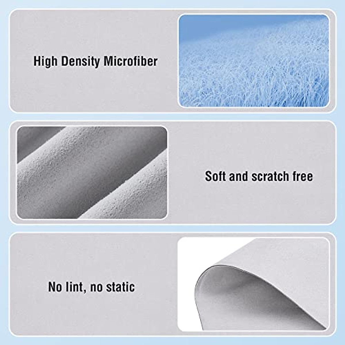 BlueSwan 2-Pack Polishing Cloth Compatible with Apple, MacBook, Camera and Other Electronics Screens, Microfiber Cleaning Cloth, Soft, Nonabrasive Material