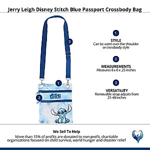 Disney Passport Bag Crossbody Travel Stitch Sitting