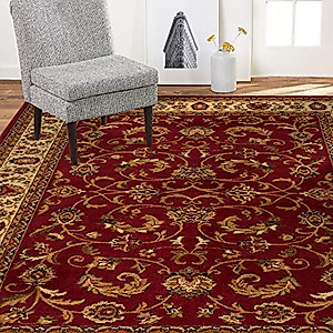 Home Dynamix Royalty Elati Traditional Area Rug 7'8"x10'4", Oriental Red/Ivory