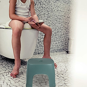 Yardenfun Plastic Toilet Step Stool for Bathroom Foot Stool for Adults Non Slip Design for Easy Access for Toilet and Sink Use Compact and Lightweight for Convenient Storage