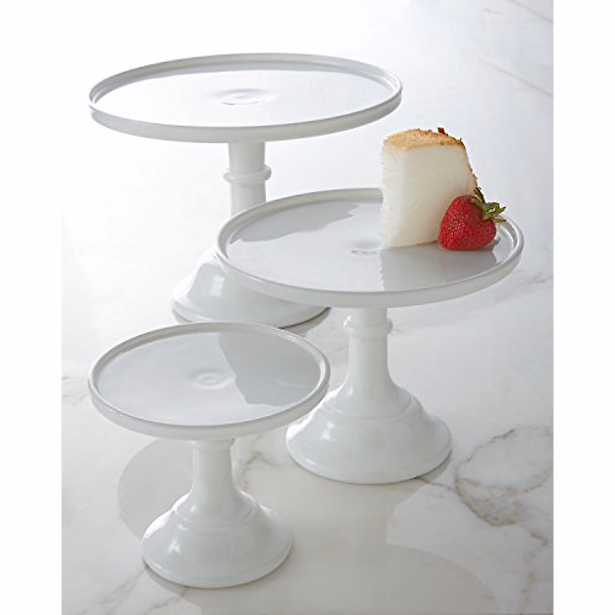 Milk White 6" Glass Cake Stand - By Mosser Glass
