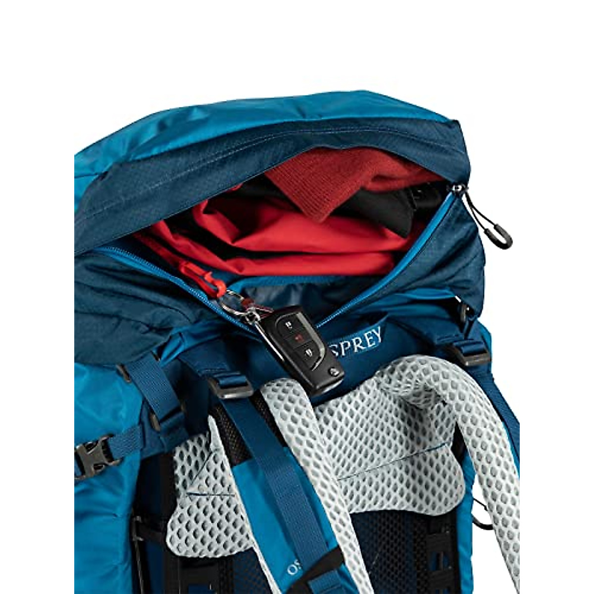 Osprey Atmos AG LT 65L Men's Backpacking Backpack, Night Shift/Scoria Blue, L/XL