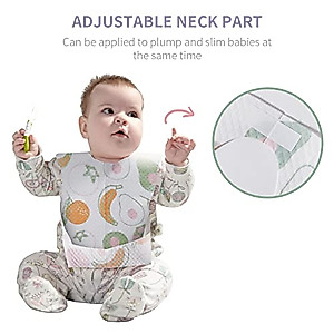 SUNVENO Disposable Bibs, Baby Disposable Bib Leak-Proof Liner & Reusable Fastener with Pocket for Toddlers Babies, Feeding, Traveling, Elf - 20 PCS