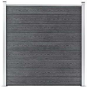 Pool Gate Safety Yard Fencing Gate Door for Backyard Garden Outdoor Dog Chicken Privacy Fence Gate for Dirt Concrete Garden Fence WPC 70.9"x73.2" Gray