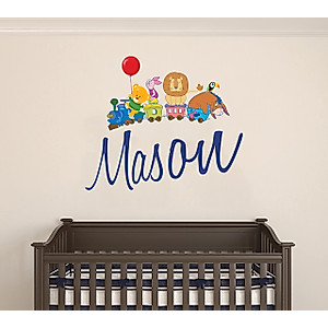 Teddy Bear and Pooh Friends Custom Name Wall Decal - Personalized Nursery Name -Wall Decal for Nursery Decoration playroom Decoration (Wide 20"x16" Height Inches)