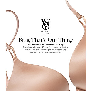 Victoria's Secret Bombshell Sexy Strap Push Up Bra, Add 2 Cups, Plunge Neckline, Bras for Women, Very Sexy Collection, Black (36B)