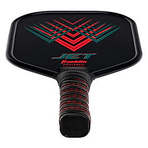 Franklin Sports Pickleball Paddle - Titus + Jet Aluminum Plated Pickleball Paddles - USA Pickleball (USAPA) Approved Paddle - 8mm Thick Core,Red