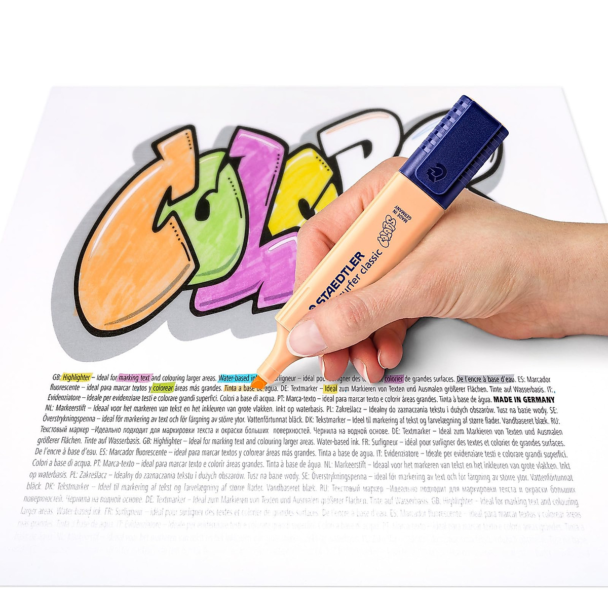 STAEDTLER Textsurfer Classic 364 Highlighter, Case with 10 Colours, Pastel & Vintage 364 CWP10
