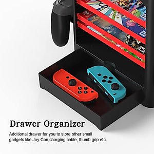 Finera Game Storage Tower for Nintendo Switch - Multifunctional Storage Bracket Disk Tower Game Card, Box Storage Stand Holder Bracket for Switch