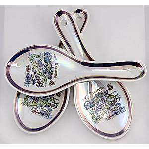 Bermuda Map Pearl Souvenir Collectible Spoon Rest agc