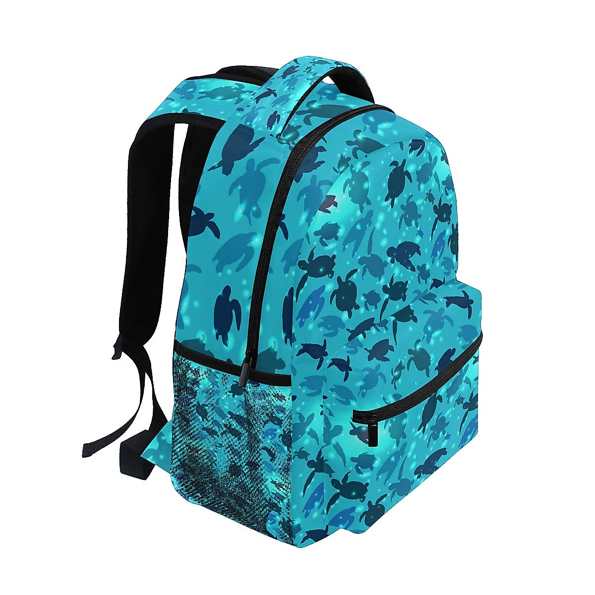 Qilmy Sea Turtle Laptop Backpack Waterproof College Students Bookbags Middle School Bookbag Computer Daypack for Teen Boys Girls