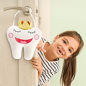 ALLYORS Tooth Fairy Pillow for Girl Tooth Fairy Kit for First Tooth Tooth Fairy Box with Keepsake Notepad, Tooth Fairy Pouch and Bag for Tooth Fairy Gifts (Pink-1)