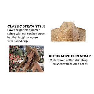Lack of Color Women's Western Desert Palma Straw Hat (Natural, Large/X-Large)