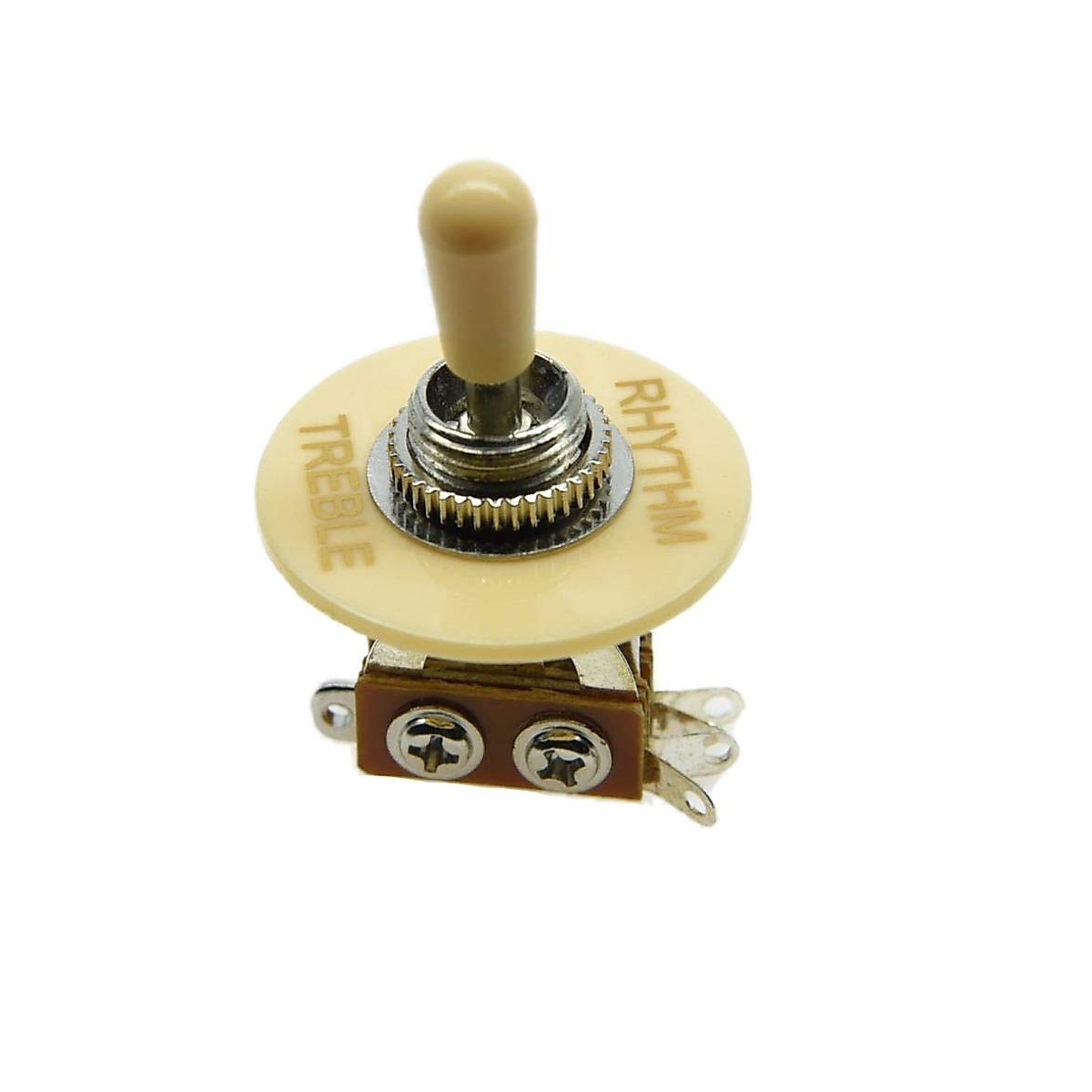 Dopro LP Guitar 3 Way Toggle Switch Chrome with Cream Tip and RHYTHM TREBLE Plate for Les Paul