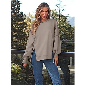 Trendy Queen Womens Oversized Sweaters Sweatshirts Crewneck Hoodies Winter Fashion Clothes Y2k Teen Girls Cute Preppy Fleece Outfits 2024