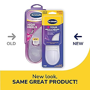 Dr. Scholl's Love Your Heels & Wedges 3/4 Length Insoles, All-Day Comfort for High Heeled Shoes, Relieve & Prevent Shoe Discomfort, Absorbs Shock, Arch Support, No-Show Discreet Insert, 1 Pair