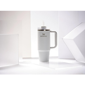 Stanley Quencher H2.0 Tumbler with Handle and Straw 30 oz | Flowstate 3-Position Lid | Cup Holder Compatible for Travel | Insulated Stainless Steel Cup | BPA-Free | Frost