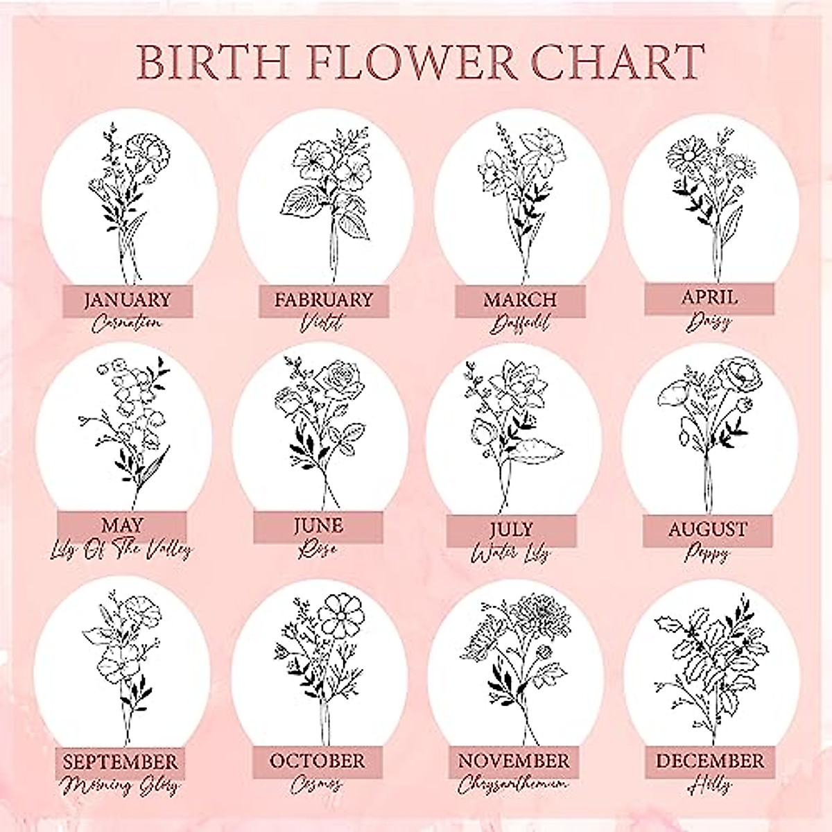 Birthday Gifts For Women, Personalized Skinny Tumblers with Birth Flower I 10 Colors - 20 Oz I Gifts for Women, BPA Free Tumbler Customized with Name