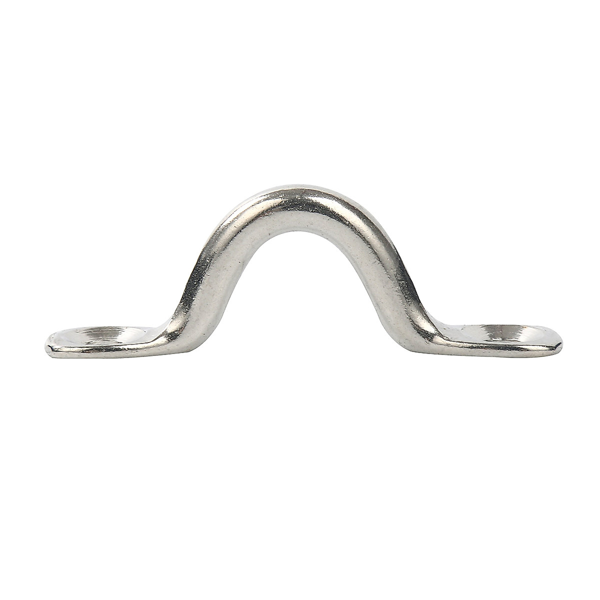 Amarine Made Pack of 8 Stainless Steel Bimini Boat Top PAD Eye, Eye Straps, Tie Down, Kayak Deck Loops, Tie Down Anchor Point, footman's Loop for Kayak Canoe Rigging