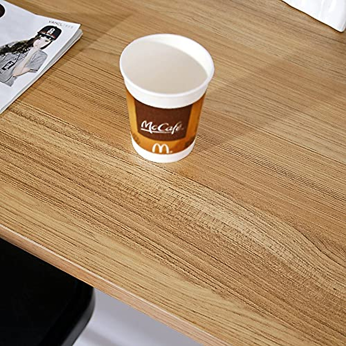 DlandHome 62 Inches Large Home Office Computer Desk, No Install Needed, Composite Wood Board, Folding Dining Table/Workstation, 62 Inches Teak and Black Legs, 1 Pack