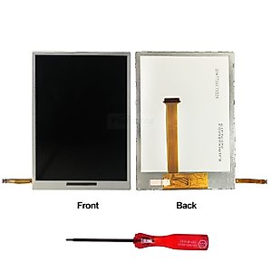 Rinbers Bottom LCD Screen Part Lower Display Replacement for Nintendo New 2DS XL LL Console with Opening Tool