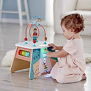 Hape Light-Up Circus Activity Cube | Bright Activity Center Development Play Set Toy for Toddlers