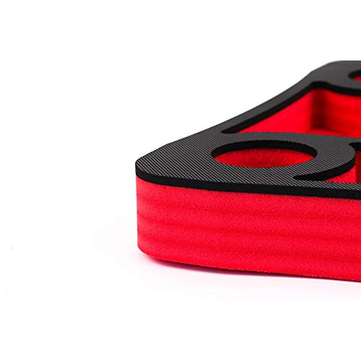 Polar Whale Floating Drink Holder Red and Black Refreshment Table Tray for Pool or Beach Party Float Lounge Durable Black Foam 17.5 Inches Large 10 Compartment UV Resistant