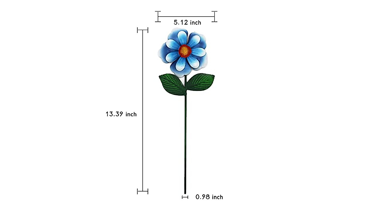 Colorful Flower Garden Stakes - Rust-Proof Outdoor Yard Decor