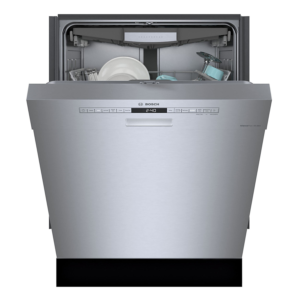 Bosch SHE53B75UC 300 Series 24 Inch Smart Built-In Dishwasher, stainless steel
