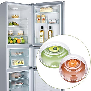 YSYONM Vegetable and Fruit Storage Containers for Refrigerator Avocado Saver and Onion Holder Food Storage Keeper Reusable with Lids 2 Pack
