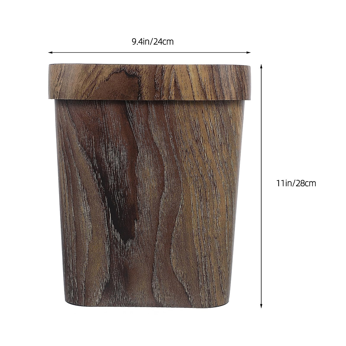 STOBAZA Trash Can Wastebasket Household Garbage Bin Home Office Bathroom Kitchen 10inx10inx12in