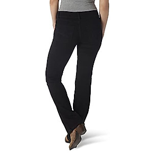 Wrangler Women's Western Mid Rise Stretch Boot Cut Jean, Black, 5W x 34L