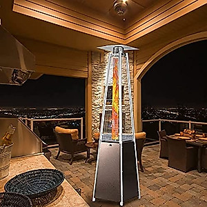 Outdoor Heater Patio Heater - 48000 BTU Commercial Propane Heater Space Heater Floor Standing with Wheels for Bedroom Garden Wedding Party Winter