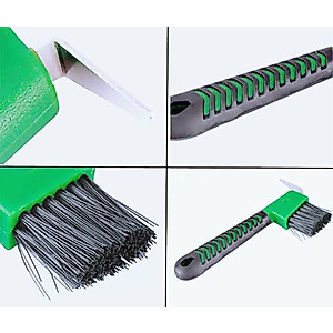 POFUIERKN 4Pcs Horse Hoof Pick Brushes,Horse Hoof Pick Brush with Soft Touch Rubber Handle