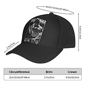 Anime Baki The Grappler Baki Hanma Baseball Cap Unisex Adjustable Casual Chapeau Outdoor Sports Caps Black