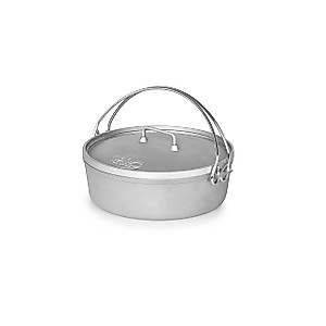 GSI Outdoors Aluminum Dutch Oven, 10-Inch, 2-Quart,Silver