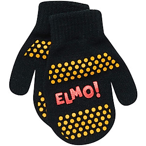 Sesame Street Elmo Hat and 2 Pair Mittens Cold Weather Set, Toddler Boys Age 2-4