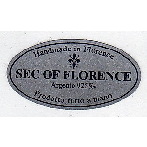 SEC OF FLORENCE 7"x5" in Hallmarked Solid Sterling Silver 925 Photo Picture Frame with Mahogany Wood Back 7370/13X18