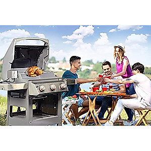 onlyfire Stainless Steel Rotisserie Kit Fits for Weber 7659 Spirit and Spirit II 200/300 Series Gas Grill