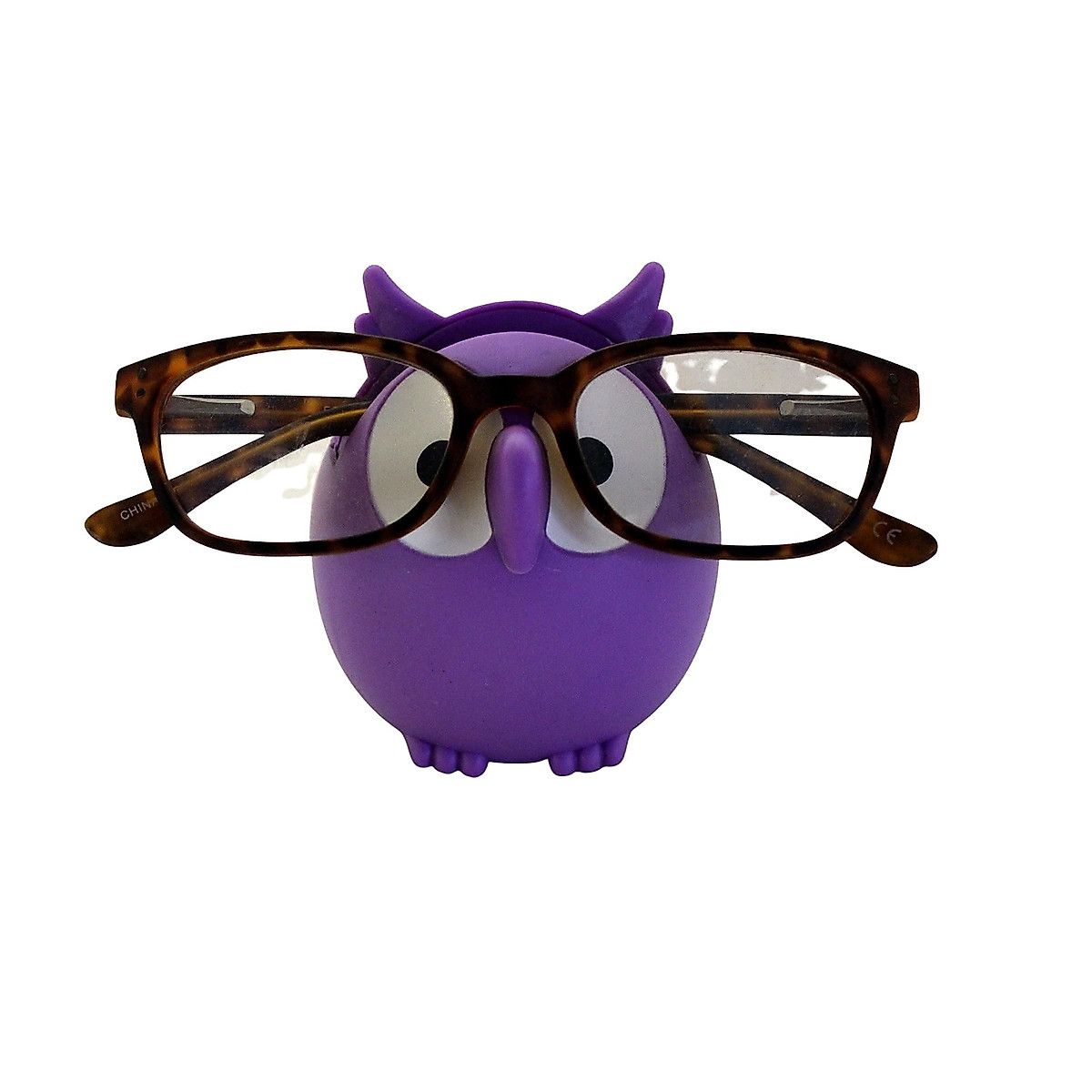 Dependable Industries inc. Essentials Owl Glasses & Sunglasses Holder Stand - Eyeglass Display Rack, Smartphone Dock, Nice Random Color Shipped